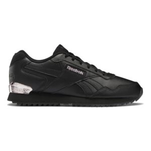 reebok women's glide ripple clip sneaker, black/rose gold, 6