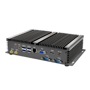 kinupute fanless mini pc, industrial desktop computer i7-8550u windows 10 pro, 16gb ddr4, 256gb ssd, 2xcom, 4xusb 3.0, hdmi/vga port, 4k, gigabit ethernet, 2.4g+5g wifi for industry business home