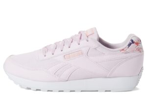 reebok women's rewind run sneaker, pixel pink/white/pink glow, 8