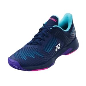 YONEX Women's Sonicage 2 All-Court Tennis Shoes, Navy/Blue Purple (US Size 9.5)