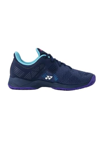 YONEX Women's Sonicage 2 All-Court Tennis Shoes, Navy/Blue Purple (US Size 9.5)