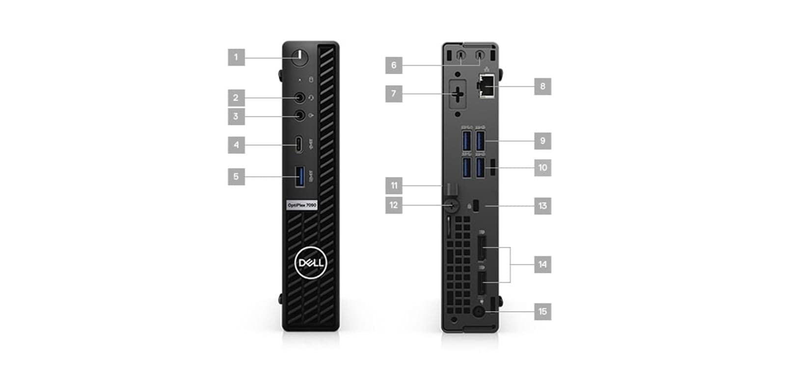 Dell Optiplex 7000 7090 Micro Tower Desktop (2021) | Core i5-256GB SSD - 16GB RAM | 6 Cores @ 3.8 GHz - 10th Gen CPU Win 11 Pro