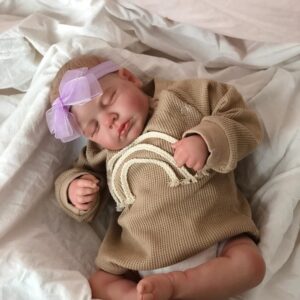 Pinky Reborn Reborn Baby Dolls, 20 Inch Realistic Sleeping Doll Silicone Reborn Toddler Doll Weighted Handmade Doll Gift Set…