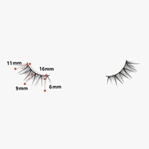 GMAGICTOBO Natural Half Lashes Short False Eyelashes Wispy Lashes Pack Cat Eye 3D Faux Mink Lashes 7 Pairs Multipack