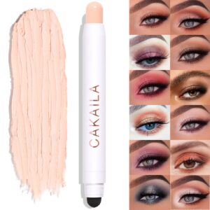 lokfar cream eye-shadow stick, waterproof cream eyeshadow pen rotatable creamy eye shadow pencil crayon, matte and shimmer eyeshadow makeup stick with sponge smudger (12# matte pinkish white)