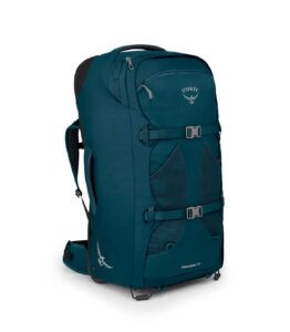 osprey fairview women's wheeled travel pack 65l, night jungle blue