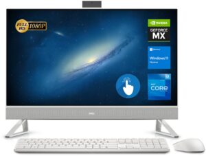 dell inspiron 7700 aio desktop, 27'' fhd touchscreen, 12th gen intel core i7-1255u processor, geforce mx550, 64gb ram, 2tb ssd, webcam, hdmi, rj45, wi-fi 6, wireless kb&mouse, windows 11 home, white