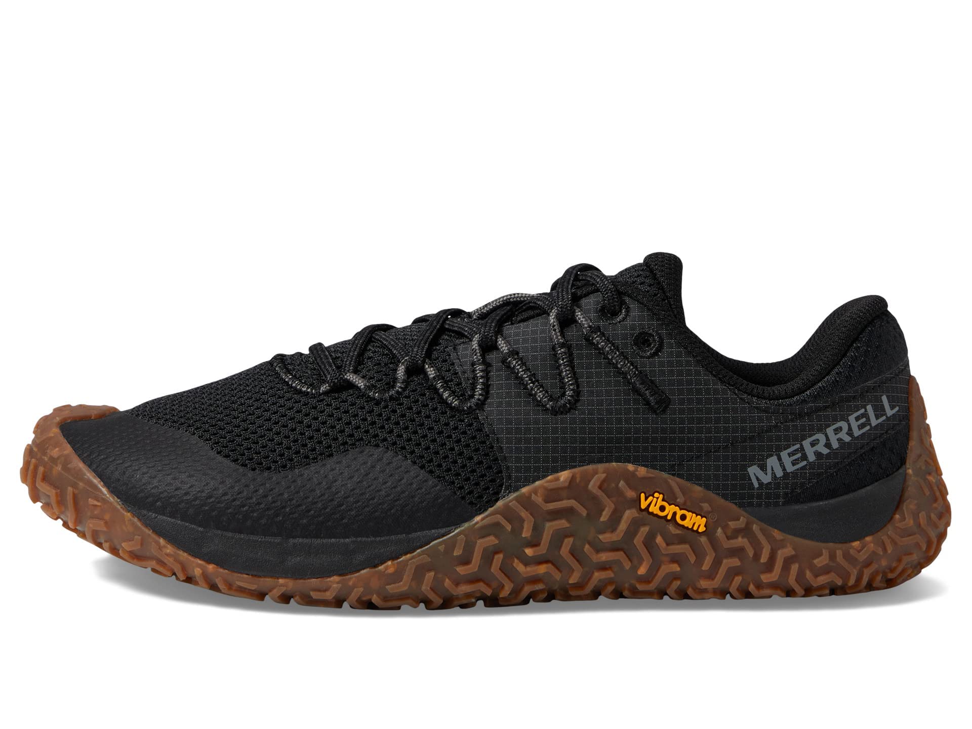 Merrell Women's Trail Glove 7 Sneaker, Black/Gum, 8