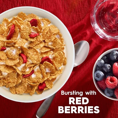 Kellogg's Special K Cold Breakfast Cereal, 11 Vitamins and Minerals, Made with Real Strawberries, Family Size, Red Berries (3 Boxes)