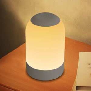 g keni baby night light for kids, led touch lamp, stepless dimming nursery lamp with timer, breastfeeding, diaper change, sleep aid, usb rechargeable white/natural/warm bedside light for bedroom