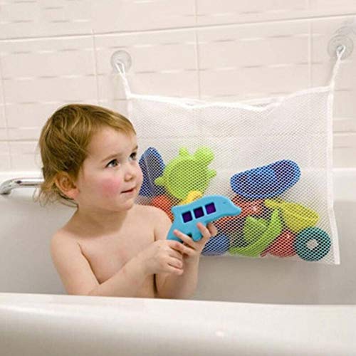 Lipfer Bath Toy Organizer Baby Bathtub Hanging Mesh Net Kids Time Toys Storage Suction Bag