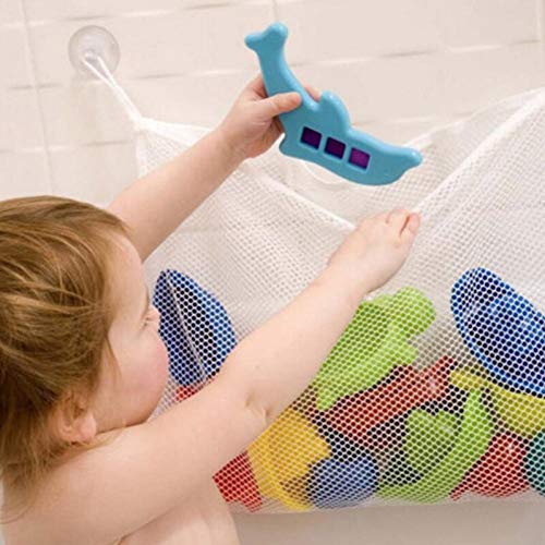 Lipfer Bath Toy Organizer Baby Bathtub Hanging Mesh Net Kids Time Toys Storage Suction Bag