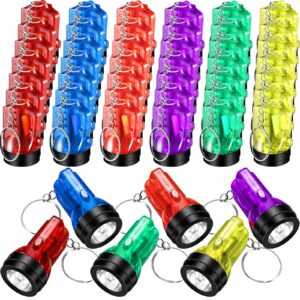 96 pieces mini flashlight for kid mini flashlight keychain mini flashlight bulk small portable plastic led flashlights keychains for camping party favors