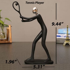 Athletes Statues,Tennis Player Sculptures Decoration for Bookshelf Office Home (Tennis)