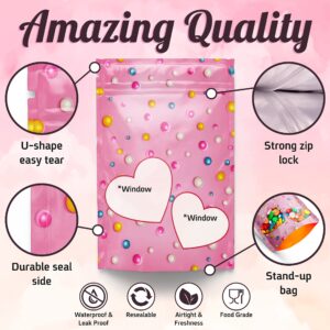 Resealable Standup Bags 4x6 inches 100 Pk – Airtight, Waterproof, Zip Lock Seal and/or Heat Seal - Opaque Foil Pouch - Food Grade Bags For long shelf-life Storage (Medium, candy)