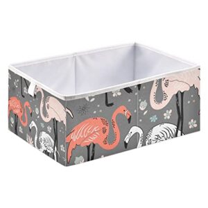 birds flamingo flowers storage basket storage bin rectangular collapsible toy bins clothes toys bin organizer for makeup closet bathroom bedroom