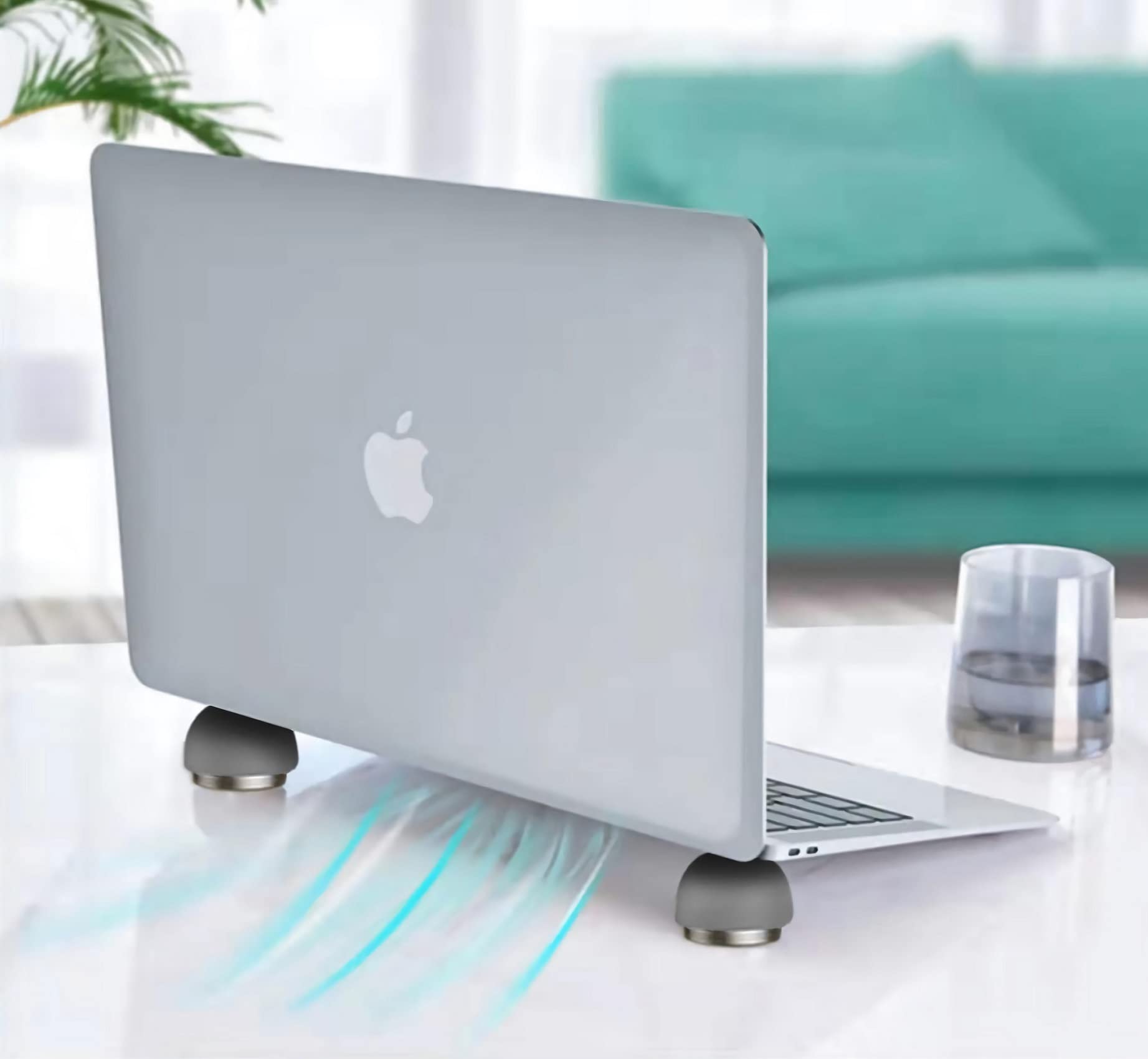 Laptop Cooling Pad,Portable Magnetic Laptop Cooling Stand Laptop Computer Small Invisible Cooler Ball (Dark Grey)