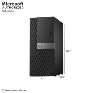 Dell OptiPlex 5040 Tower High Performance Business Desktop Computer, Intel Quad Core i5-6600 up to 3.9GHz, 32G RAM, 256G+2T, WiFi, BT, 4K Support, DP, HDMI, Windows 10 Pro 64 En/Sp/Fr(Renewed)