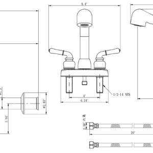 Pacific Bay - Lynden Utility Laundry Sink Faucet with Swivel Stainless Steel Spout