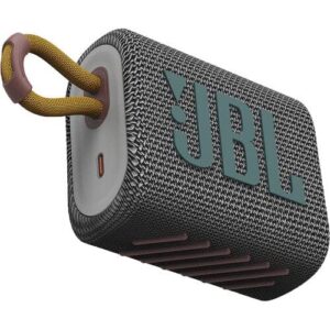 JBL GO 3 Waterproof Ultra Portable Bluetooth Speaker Bundle with Megen Hardshell Case (Gray)