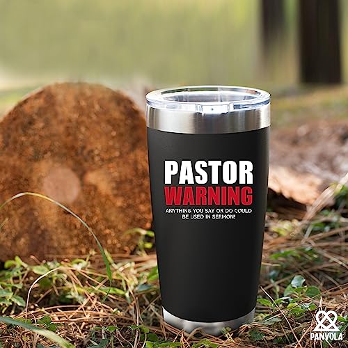 Pastor Warning Anything You Say Or Do Could Be Used In Sermon Vacuum Insulated Tumbler 20oz Funny Stainless Steel Drinkware Preacher Minister Appreciation Ordination Christmas With Straw Lid