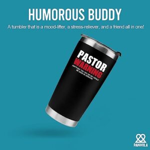 Pastor Warning Anything You Say Or Do Could Be Used In Sermon Vacuum Insulated Tumbler 20oz Funny Stainless Steel Drinkware Preacher Minister Appreciation Ordination Christmas With Straw Lid