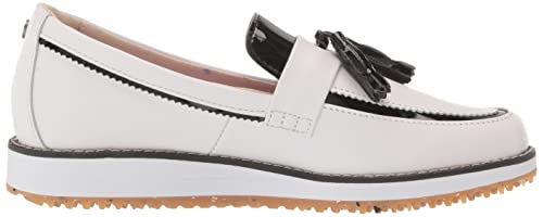 FootJoy Women's FJ Sandy Golf Shoe, White/Black, 9 Wide