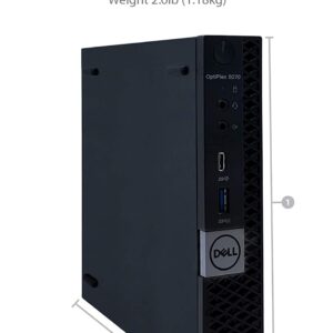 Dell Optiplex 5070 Micro MFF Desktop PC Intel i5-9500T, 8GB DDR4 New 1TB M.2 NVMe SSD, WiFi BT HDMI New KB & Mouse Windows 11 Pro (Renewed)