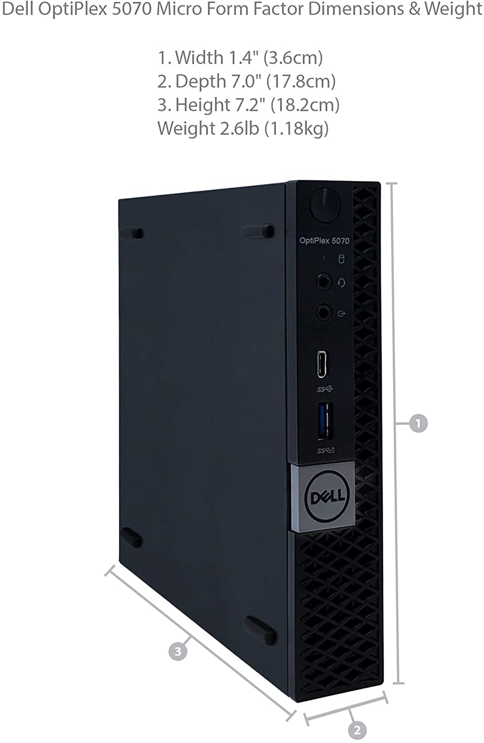 Dell Optiplex 5070 Micro MFF Desktop PC Intel i5-9500T, 8GB DDR4 New 1TB M.2 NVMe SSD, WiFi BT HDMI New KB & Mouse Windows 11 Pro (Renewed)