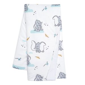 lambs & ivy dumbo baby blanket - white, animals, disney, elephant