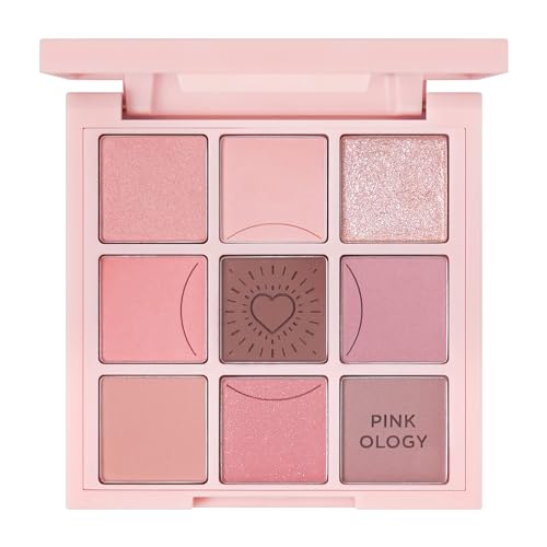 HOLIKA HOLIKA My Fave Mood Eye Palette 03 Pinkology | 9 Shade, Cool tones, Soft Eye Shadow, KBeauty Pink Eye Makeup, Daily, High Pigment, Smooth, Matte, Shimmer finishes