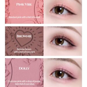 HOLIKA HOLIKA My Fave Mood Eye Palette 03 Pinkology | 9 Shade, Cool tones, Soft Eye Shadow, KBeauty Pink Eye Makeup, Daily, High Pigment, Smooth, Matte, Shimmer finishes