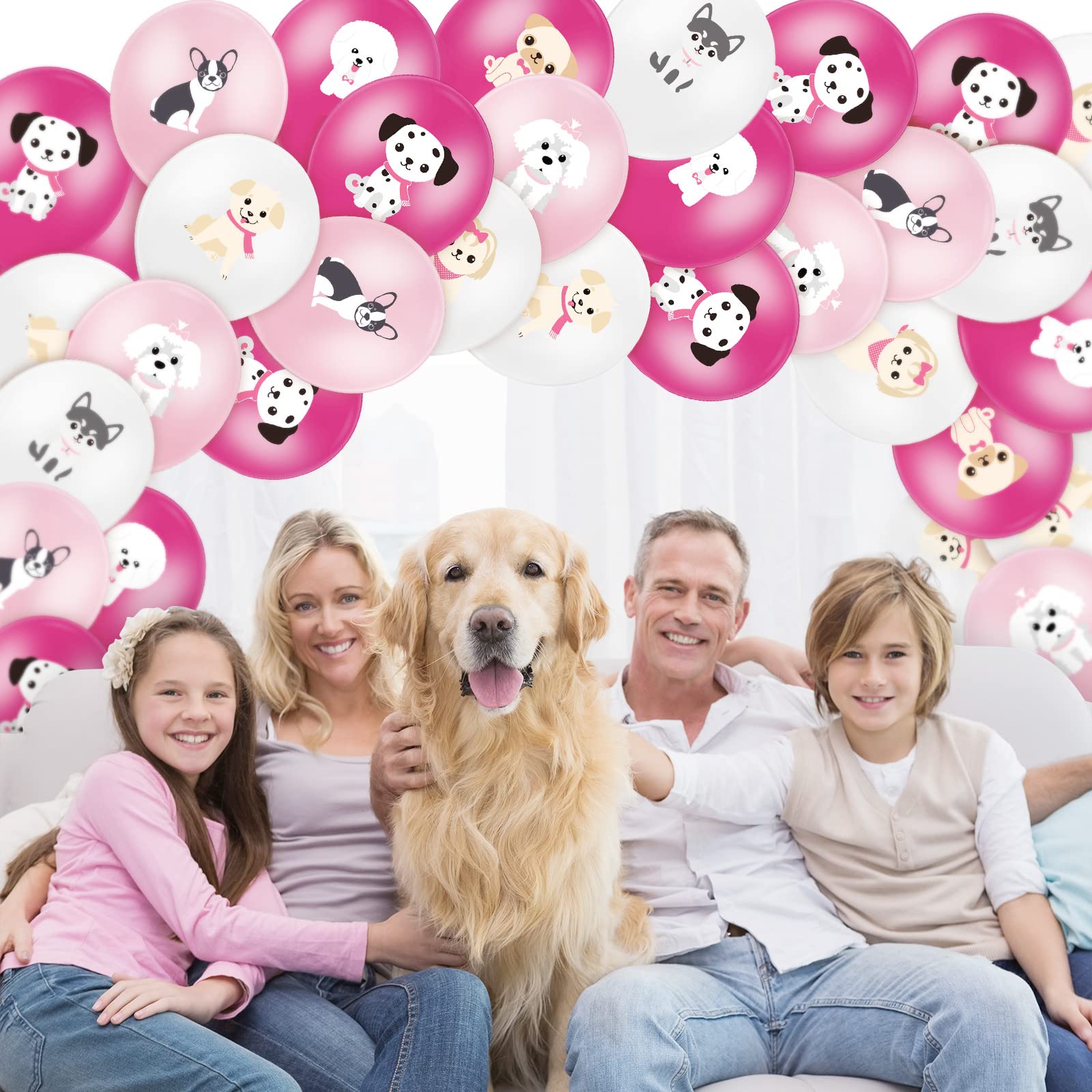 36 Pieces Puppy Balloons 12 Inch Dog Latex Balloon Dog Balloons Dog Print Balloon Pack Decorations Dog Theme Party Supplies for Birthday Baby Shower Pets Theme Party (Cute Style)