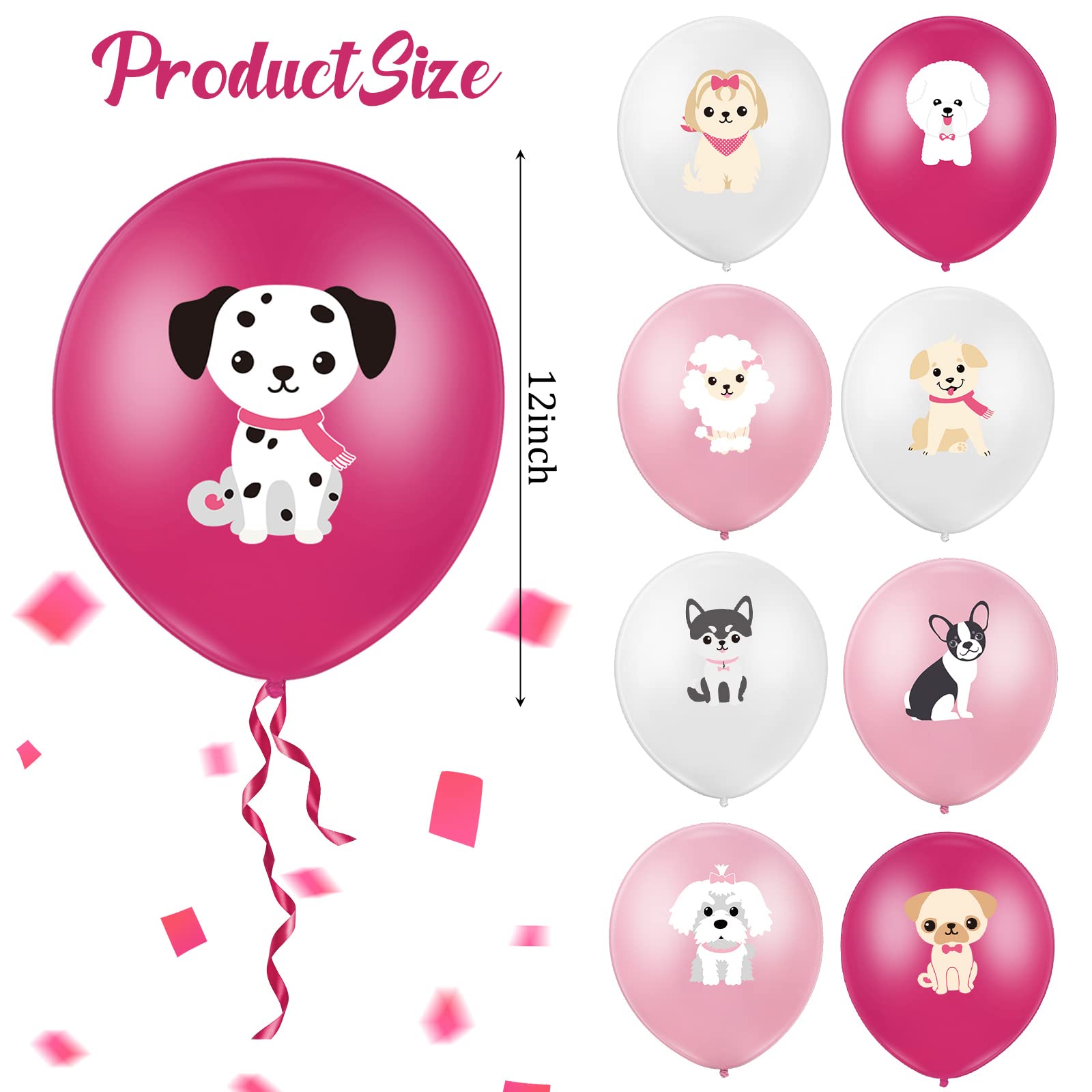 36 Pieces Puppy Balloons 12 Inch Dog Latex Balloon Dog Balloons Dog Print Balloon Pack Decorations Dog Theme Party Supplies for Birthday Baby Shower Pets Theme Party (Cute Style)