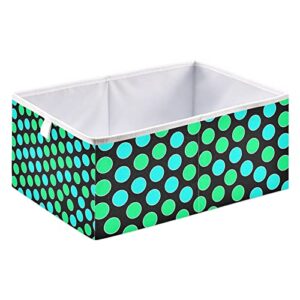 green blue dots storage basket storage bin rectangular collapsible toy boxs clothes toys bin organizer for office outside cars