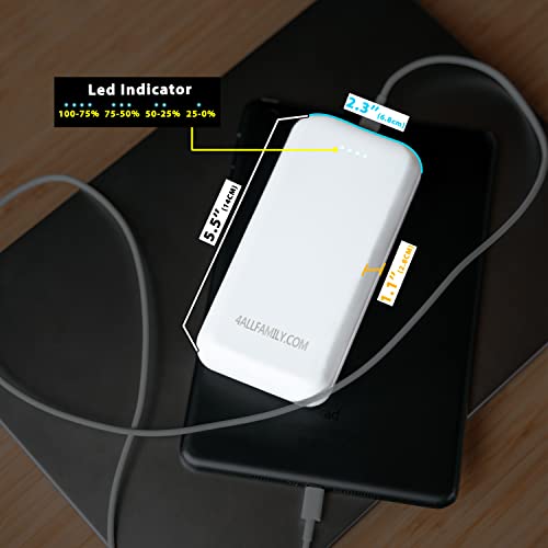 4ALLFAMILY 20000mah Portable POWERBANK | Engineered Specifically to fit USB Version Coolers Voyager and Explorer Medicine Cooler Travel Case | Compatible with Most Other Gadgets