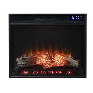 sei furniture 23” touch screen electric firebox w/remote control, black