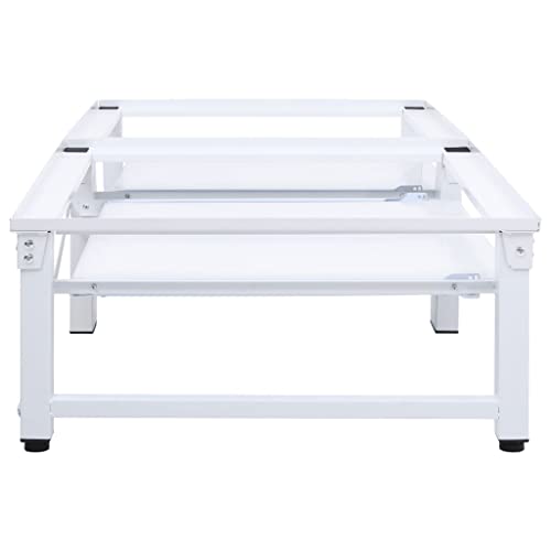 CHARMMA Washing Maching Stand,Double Washing Machine Pedestal Base Stand WithPull-Out Shelves Stand Base For Dryers, Refrigerators, Home Appliances Mini Fridge Raiser 54.7"x 27.2"x 13.2"(WxDxH)