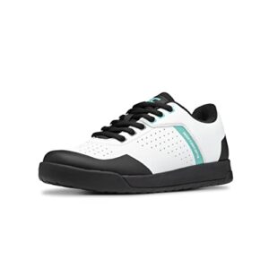 ride concepts women's hellion elite bike shoe white/aqua, 6 m us