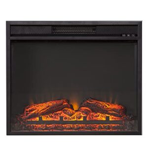 sei furniture 23” base electric firebox w/remote control, black