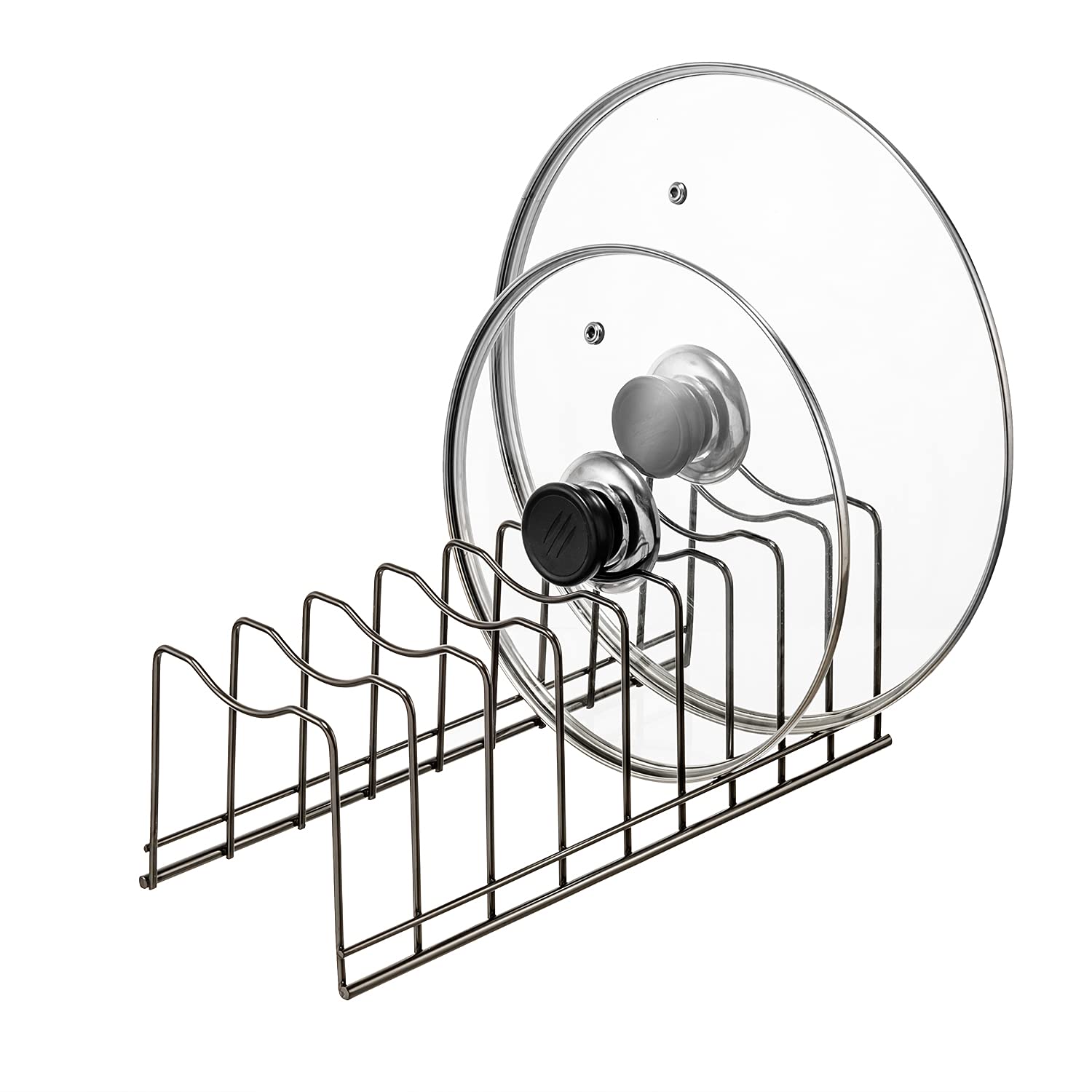 Y.Z.Bros Pot&Pan Lid Rack Holder Organizer, Rest Cutting Board, Baking Sheet, Stainless Steel, Satin Nickel