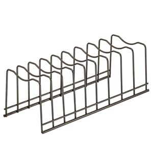 Y.Z.Bros Pot&Pan Lid Rack Holder Organizer, Rest Cutting Board, Baking Sheet, Stainless Steel, Satin Nickel