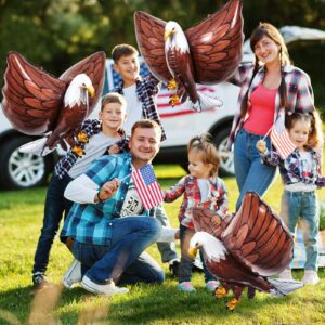 6 Pcs 3D Giant Eagle Foil Balloons 32 x 26 Inch, Inflatable Eagle Balloons for Kids Animal Big Bird Party Decorations Fourth of July Baby Shower Birthday Party Supplies