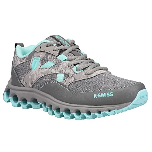 K-Swiss Women's Tubes Trail 200 Running Shoe, Steel Gray/Alloy/Blue Tint, 10 W