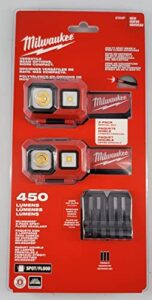 milwaukee 450 lumens led spot/flood headlamp (2-pack)