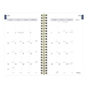 Rediform Blueline Essential Academic Weekly/Monthly Planner, 13 Months, July 2022 to July 2023, Gold Twin-Wire Binding, Poly Cover, 8'' x 5'', Pineapple Design, Navy (CA114PM.02-23)