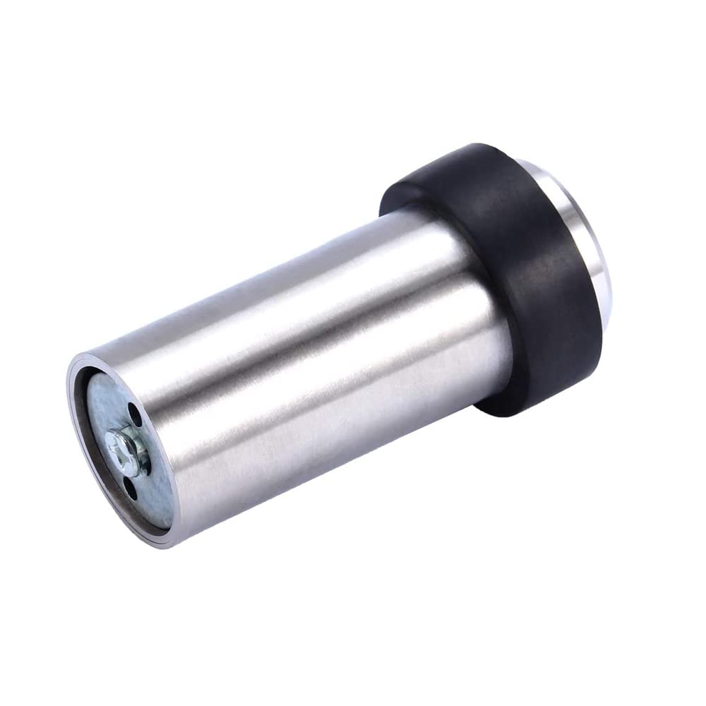 Door Stopper Cylindrical Floor Door Stop Stainless Steel Door Stoppers with Rubber Heavy Duty Tall Doorstop 3.1"