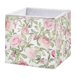 rectangular storage baskets ,flowers fabric storage bin organizer,collapsible storage basket for toy, clothes,books.shelves basket