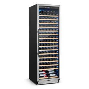 TYLZA Wine Fridge 24 Inch, 189 Bottles Large Wine Cooler Refrigerator, Built-in or Freestanding Tall Wine Cooler with Upgraded Compressor, Low Noise, Fast Cooling and Intelligent Temperature Memory