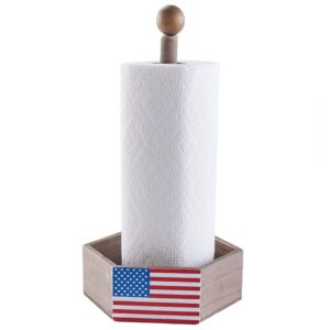 Paper Towel Holder - Americana Décor Paper Towel Stand with Rustic Look